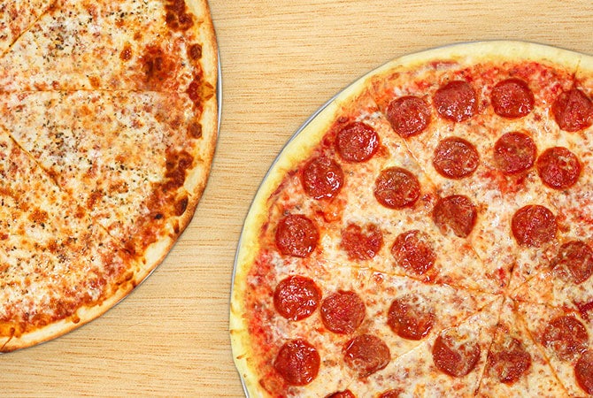2 Large 16" Cheese or 1 Topping Pizzas. | Ray's Pizza